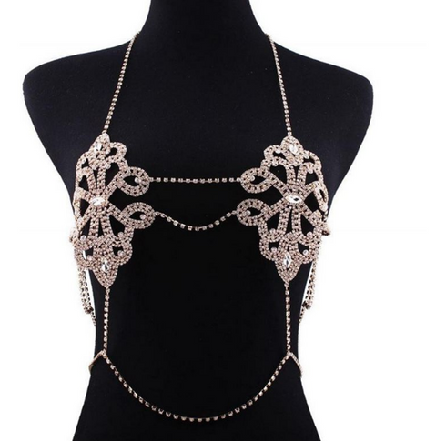 Luxury Rhinestone Bralette Body Chain – Auggust